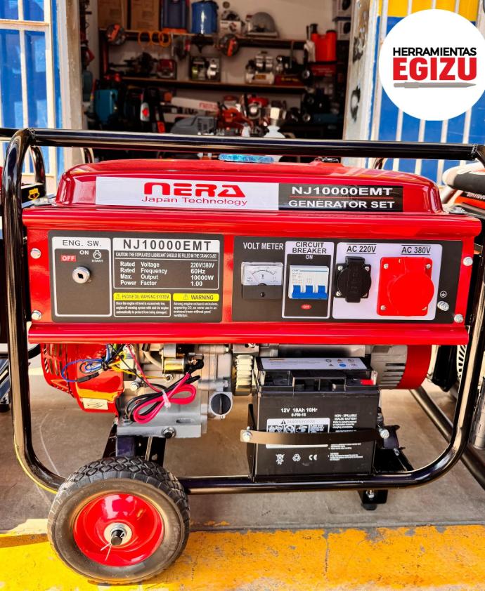 Generador Gasolinero NJ10000E - Nera | HERRAMIENTAS EGIZU