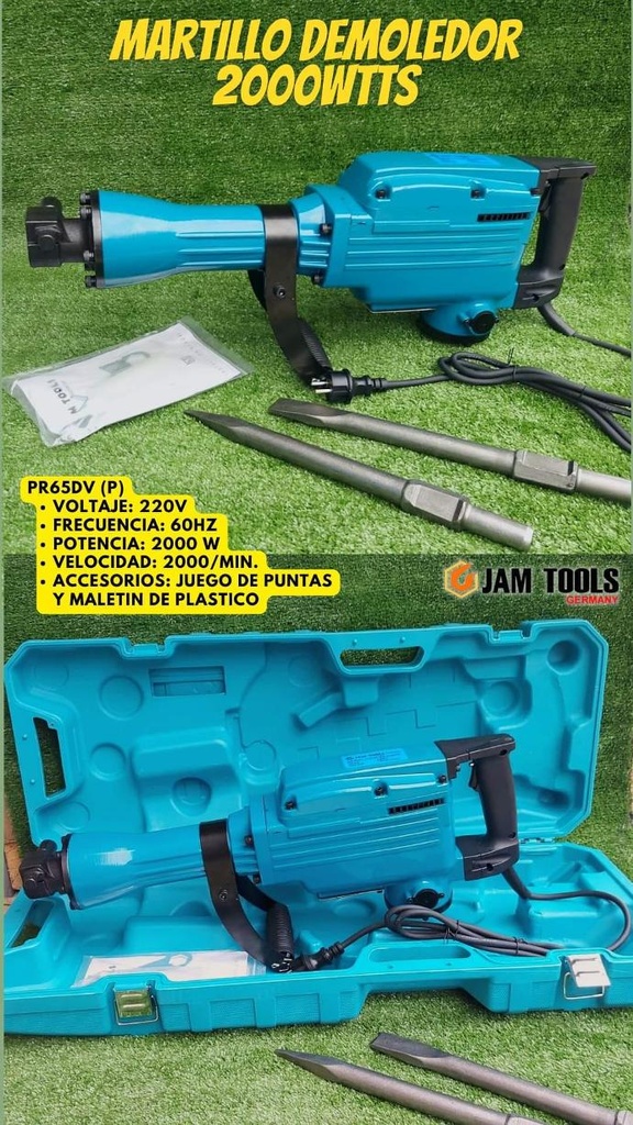 Martillo demoledor de 2000 watts - Jam Tools Germany | HERRAMIENTAS EGIZU